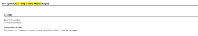 Code P069E, Where Is the Fuel Pump Control Module Located?