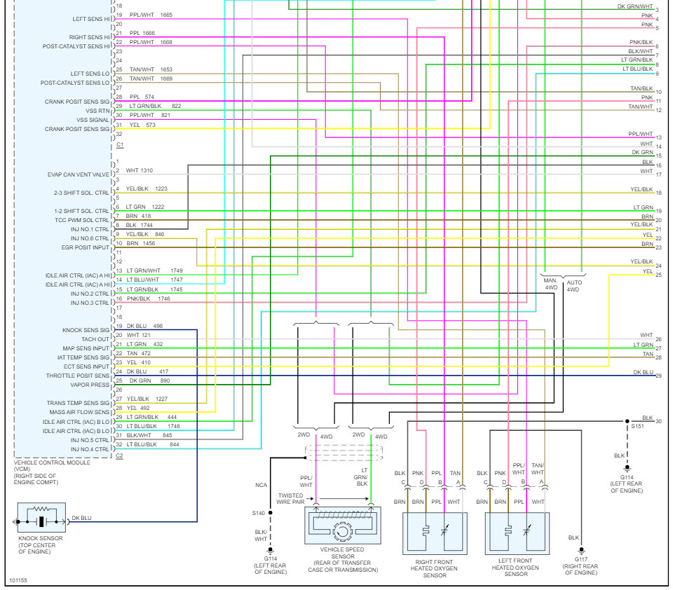 PCM Pinout Needed?: in Need of Pinouts for PCM Connectors C1 Blue ...