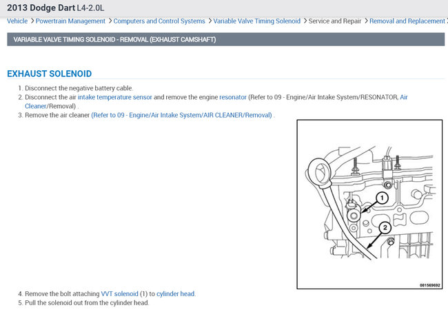 Where Is the Variable Valve Timing Solenoid Located, Replacement?