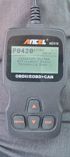 Code P0420, Catalyst System Efficiency Below Threshold Bank 1?