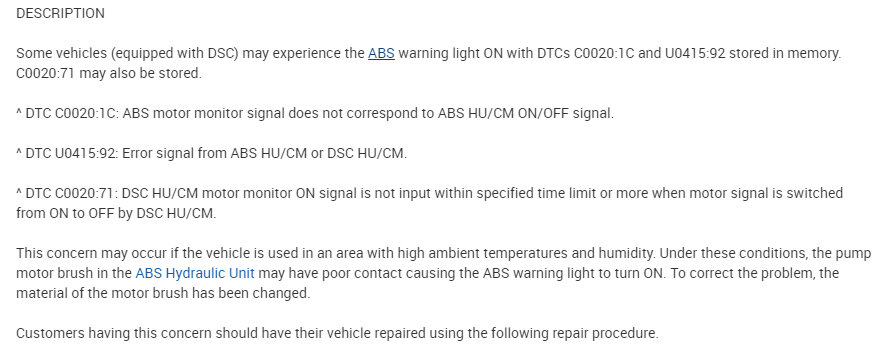 Codes C0001-01-2B, C0020-71-68, C0082-48-2B, and C1109-64-60, ABS...