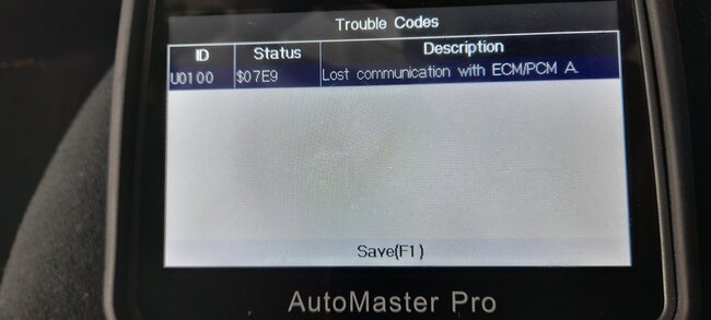 Code U0100, in Gear Car Does Not Accelerate Beyond 1,500 RPMs?