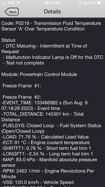 Code P0218, Control Mod?: Where Should I Start with Figuring This ...