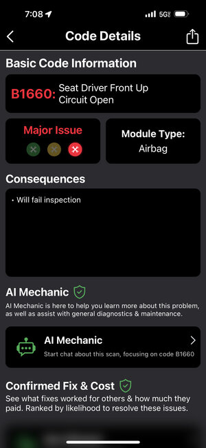 Code B1660?: After Replacing the Battery and a Couple of Blown ...