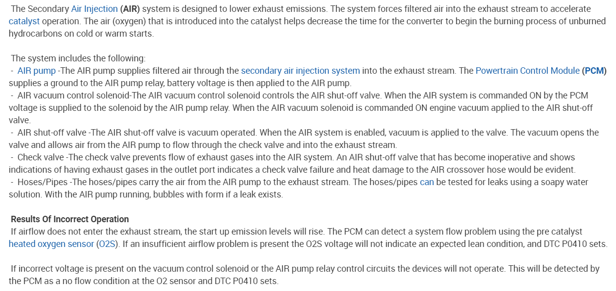Code P0171, Secondary Air Injection Pump Vacuum Hose Diagram ...