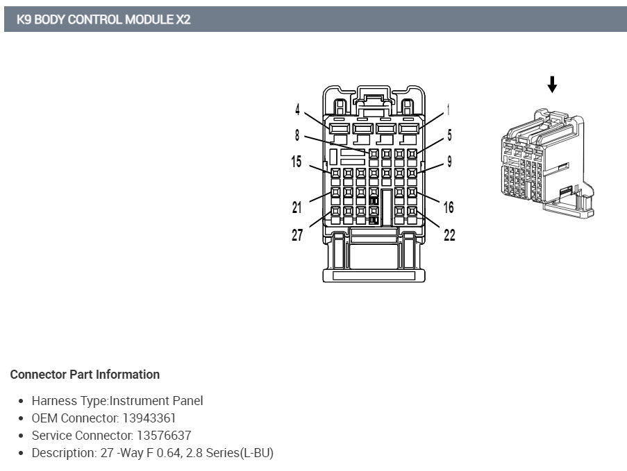 Looking for BCM Diagram, Pin Out Diagrams and Terminal ...