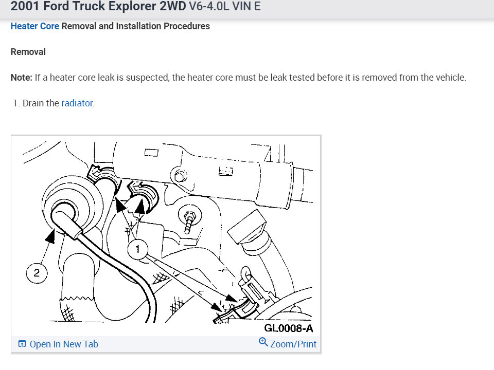 Removing Heater Core From a Ford Explorer?