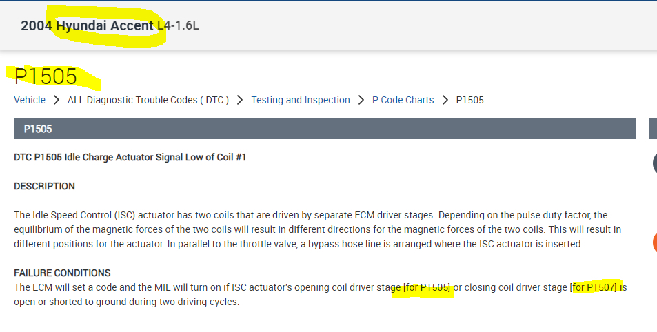 Codes P1505 and P1507, Misfire?: My Car Has Been Misfiring When ...